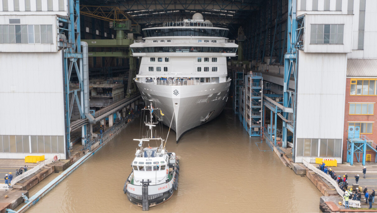 LNG-powered Silver Nova cruise vessel floats out at Meyer Werft shipyard | Electric Hybrid ...