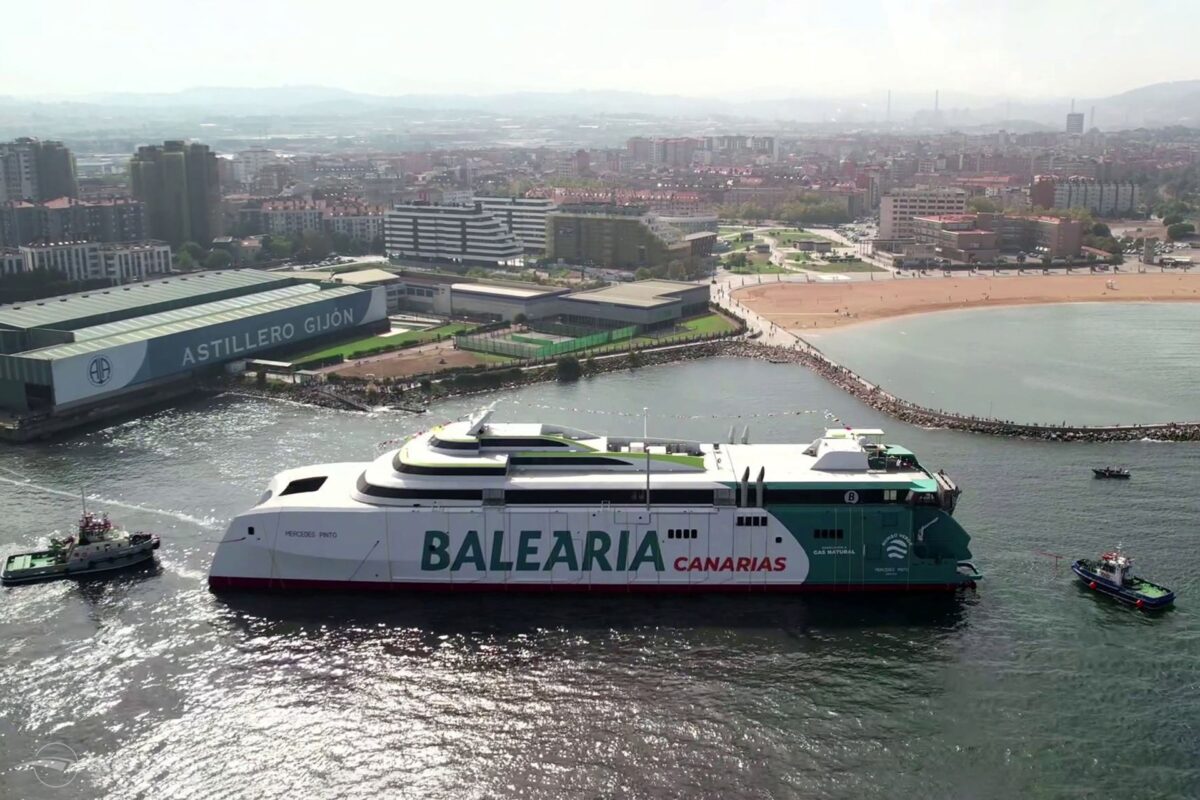 Third Incat Crowther-designed dual-fuel fast ro-pax ferry launched ...